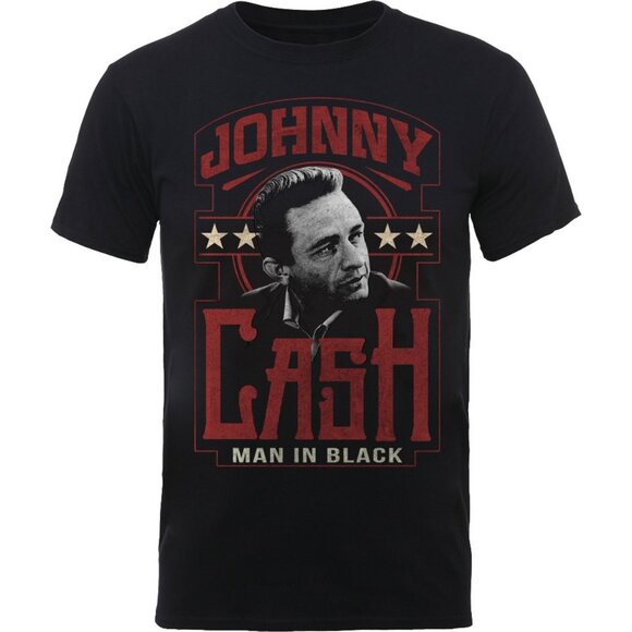Mary Beth S | Tops | Johnny Cash Man In Black T Shirt Retro Country ...